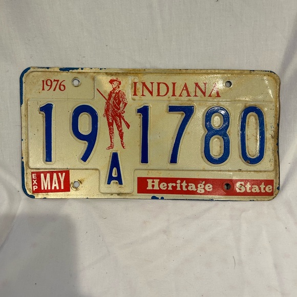 Vintage | Holiday | Vintage 976 Patriotic License Plate Indiana ...